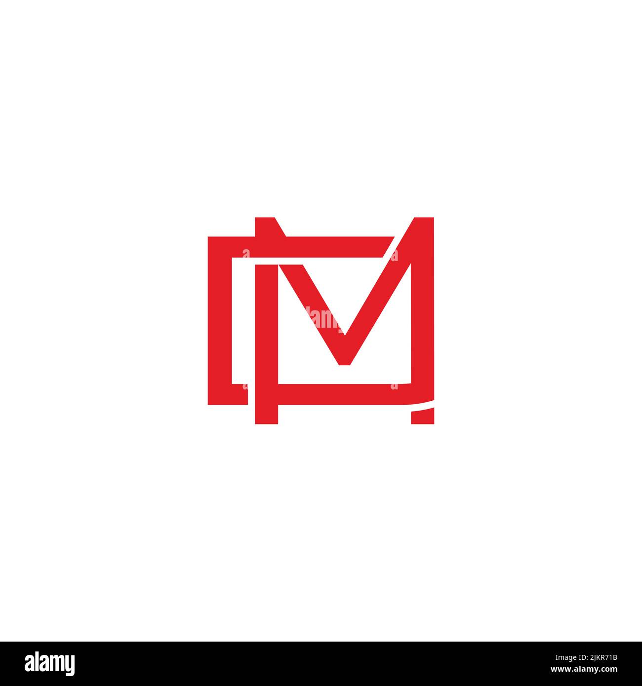letter cm linked geometric red logo vector Stock Vector Image & Art - Alamy