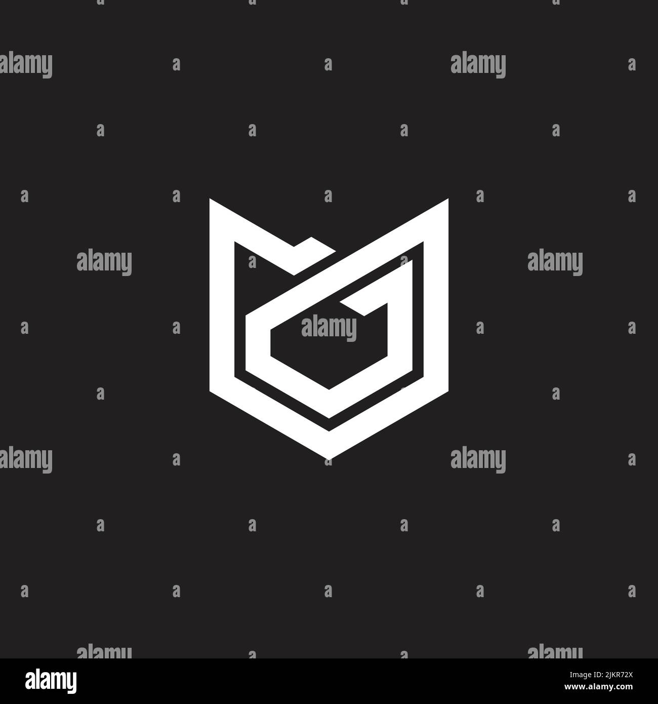 letter mj stripes geometric line simple logo vector Stock Vector Image ...