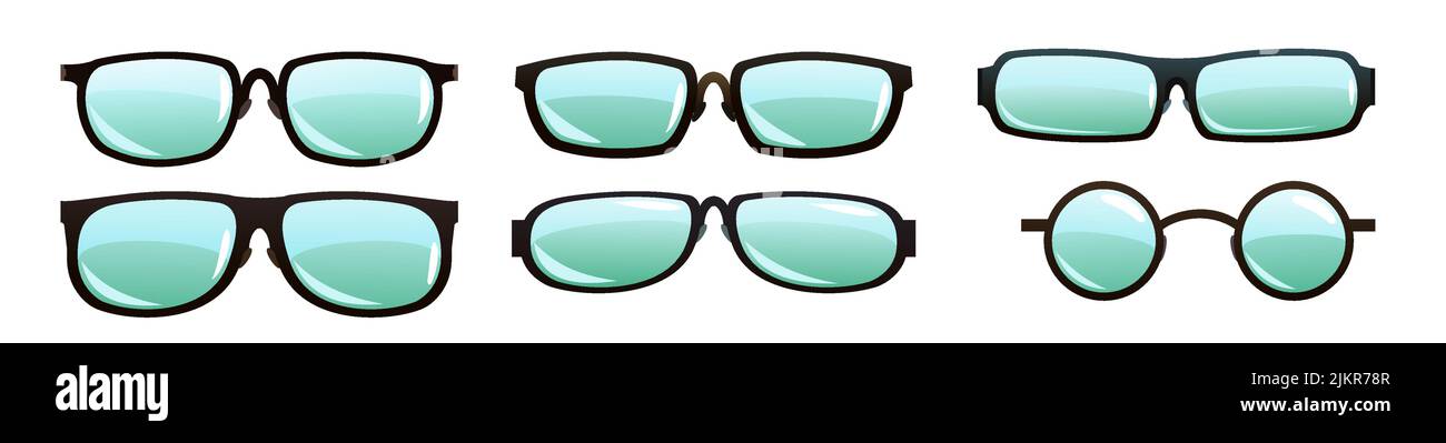 Set of eyeglasses. Optical instrument for better seeing. Object ...