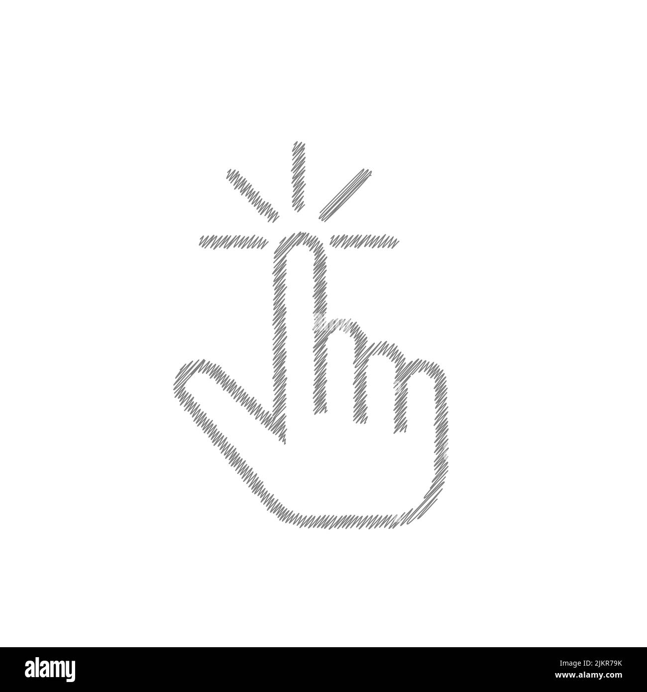 Hand cursor click grey Stock Vector Images - Alamy