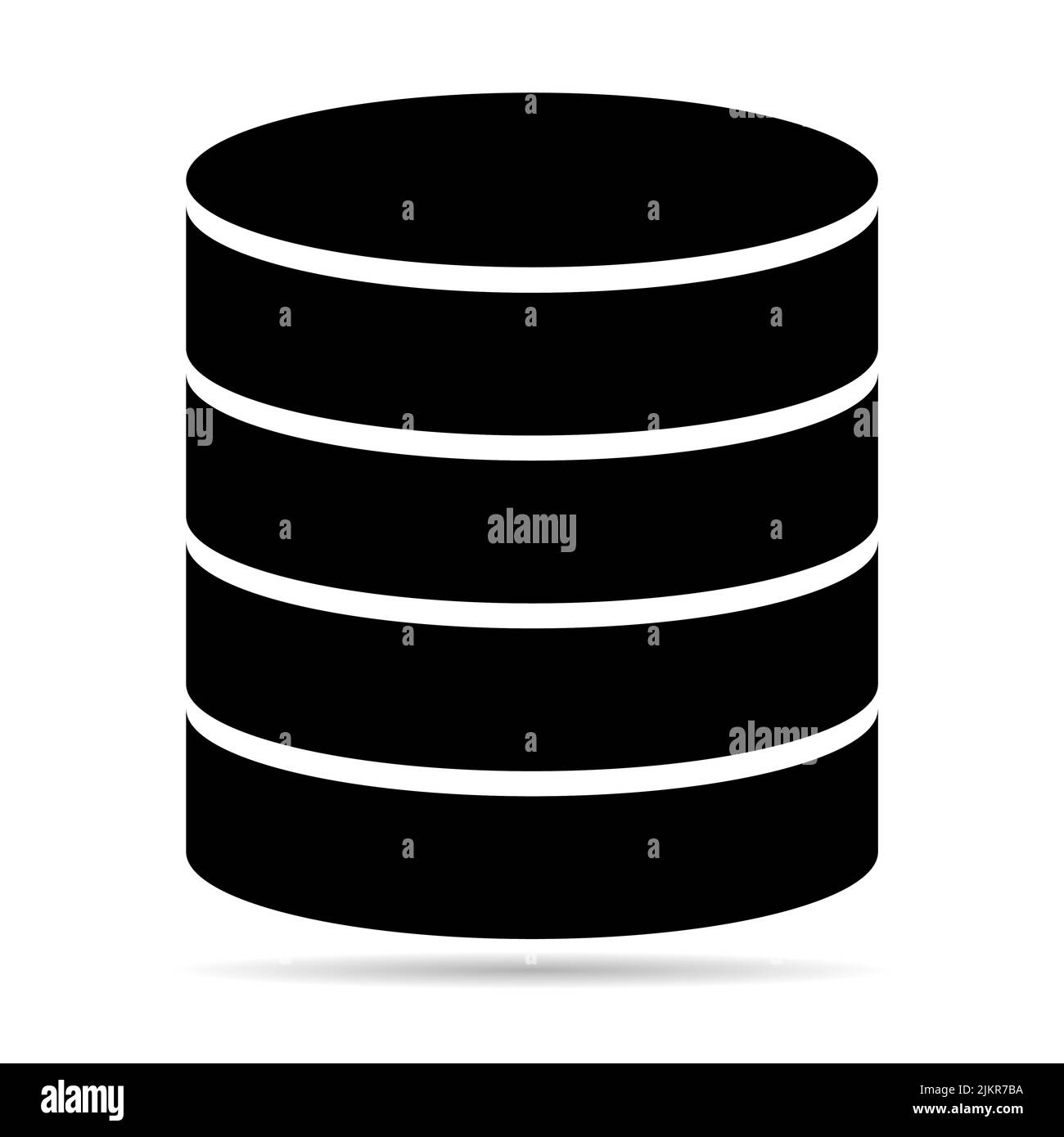 Database Storage Icon With Shadow Internet Network Server Cloud Data