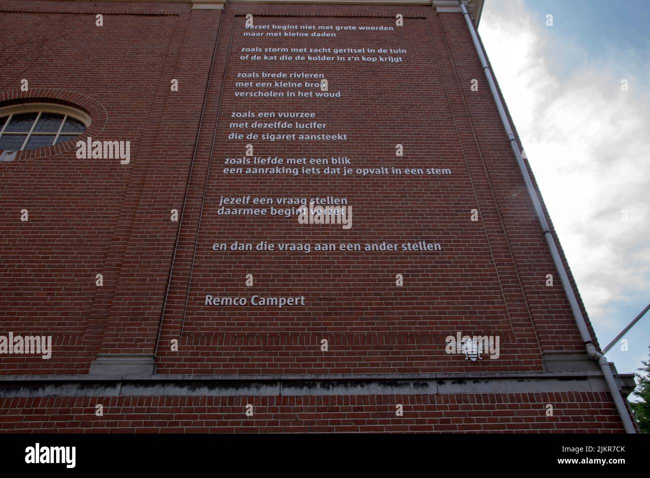 Poem From Remco Campert At Amsterdam The Netherlands 15-8-2020 Stock ...
