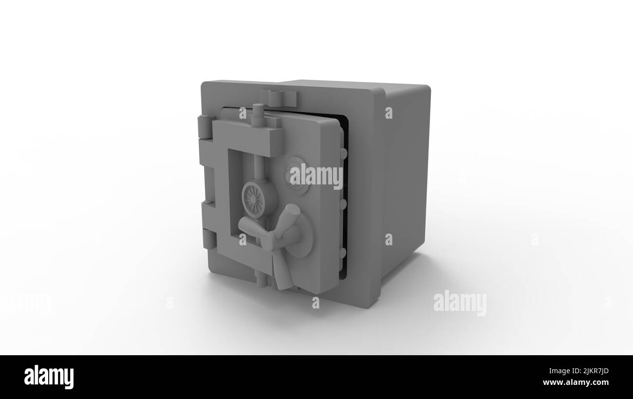 3d rendering open bank vault Black and White Stock Photos & Images - Alamy
