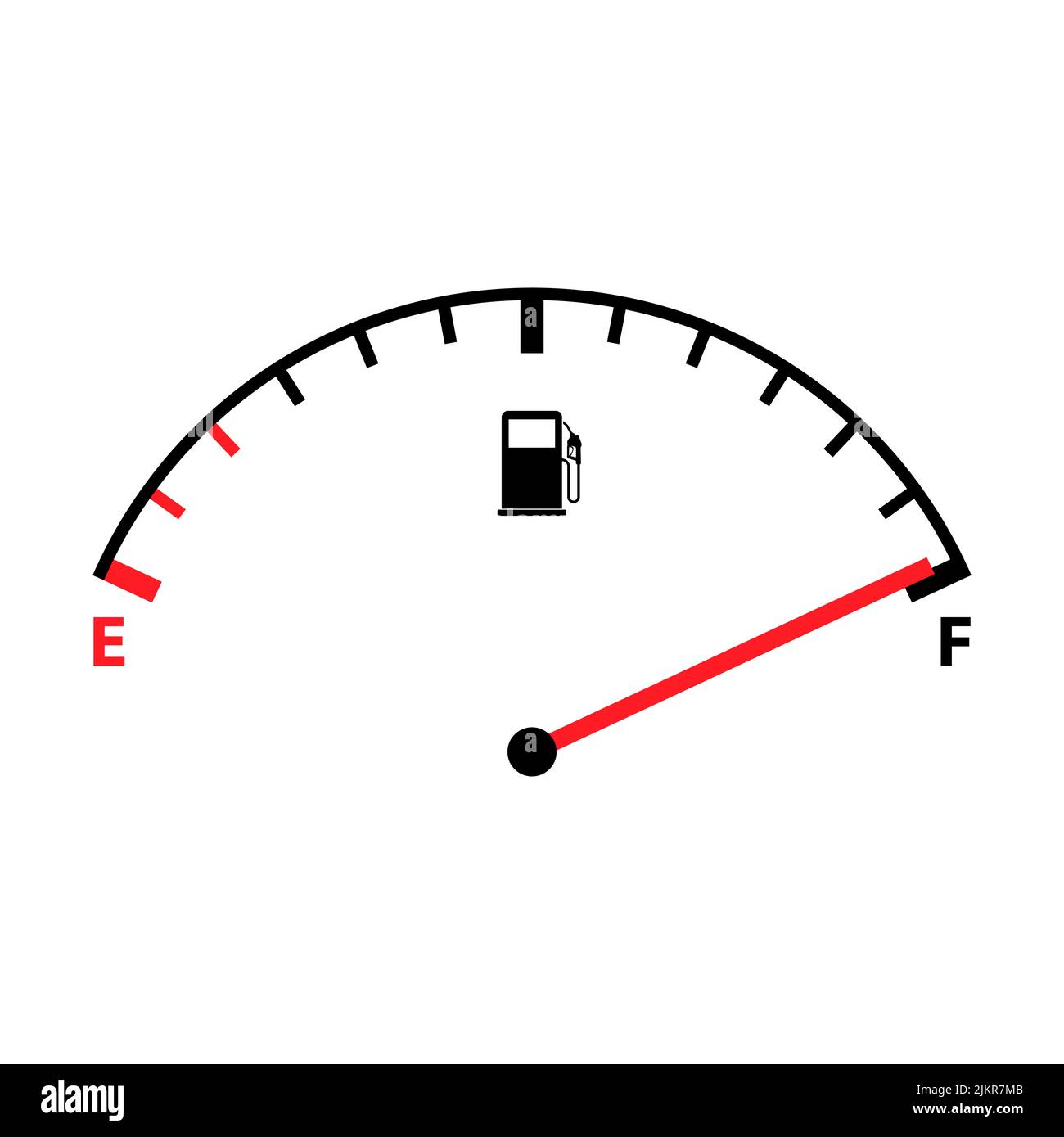 Fuel car indicator icon, gauge petrol automobile meter symbol, control ...