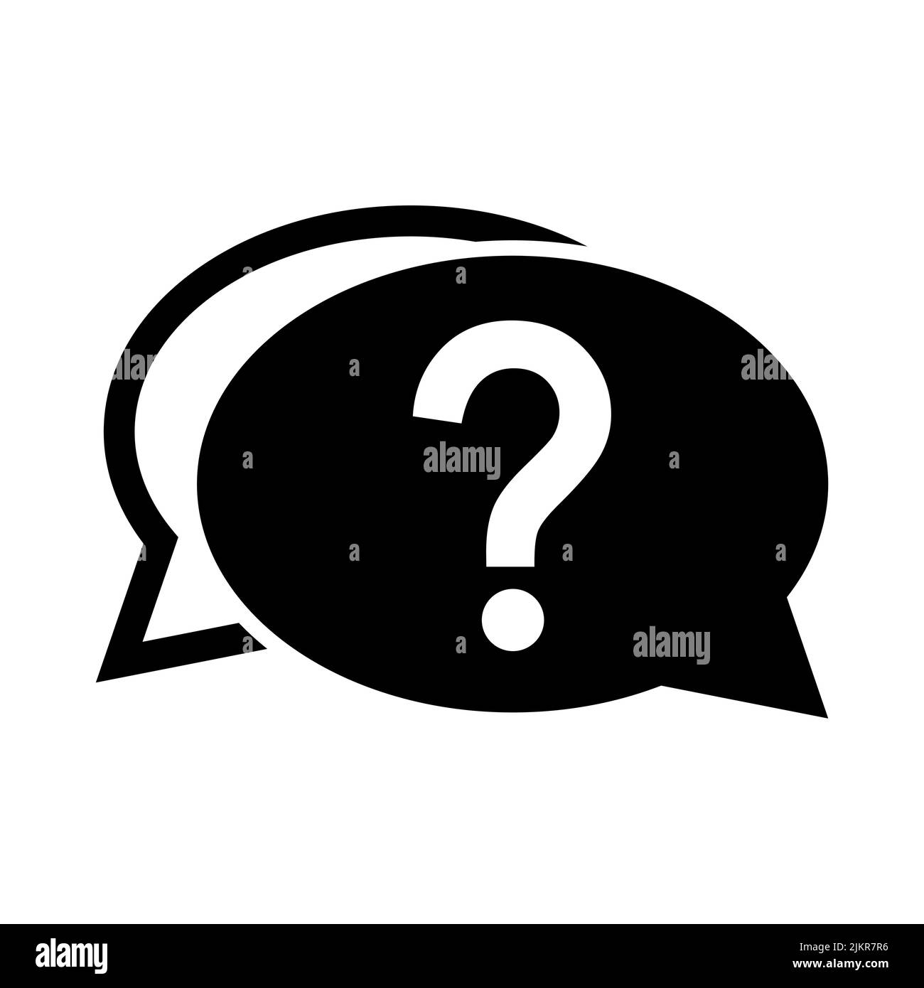 Question icon mark, help or ask bubble graphic symbol, web faq vector ...