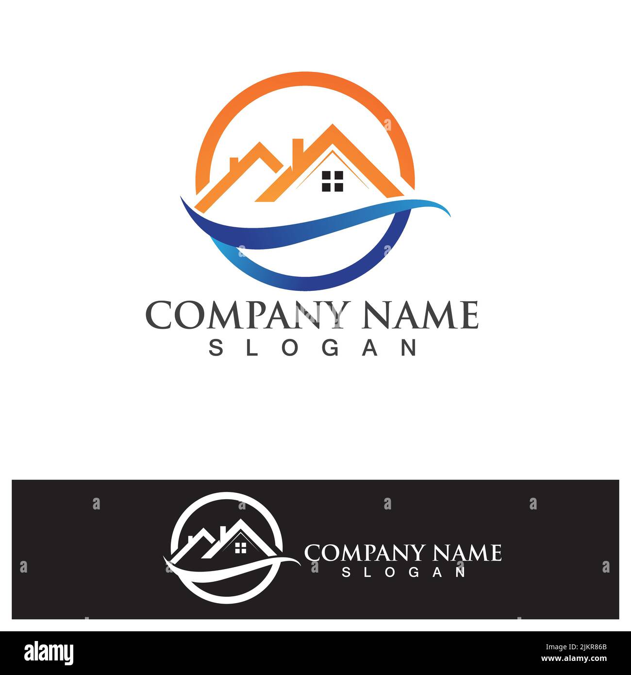 Home and wave logo building vector Stock Vector Image & Art - Alamy