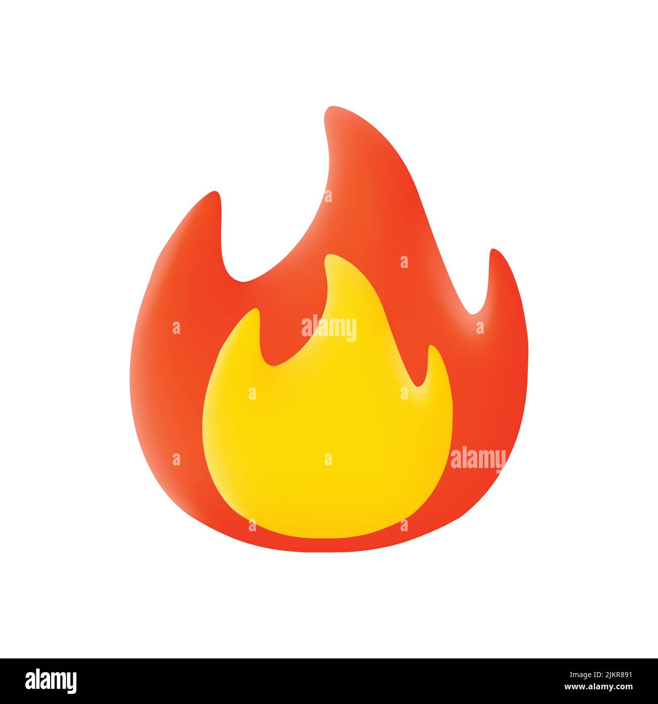 3d fire icon vector illustration isolated on white Stock Vector Image ...