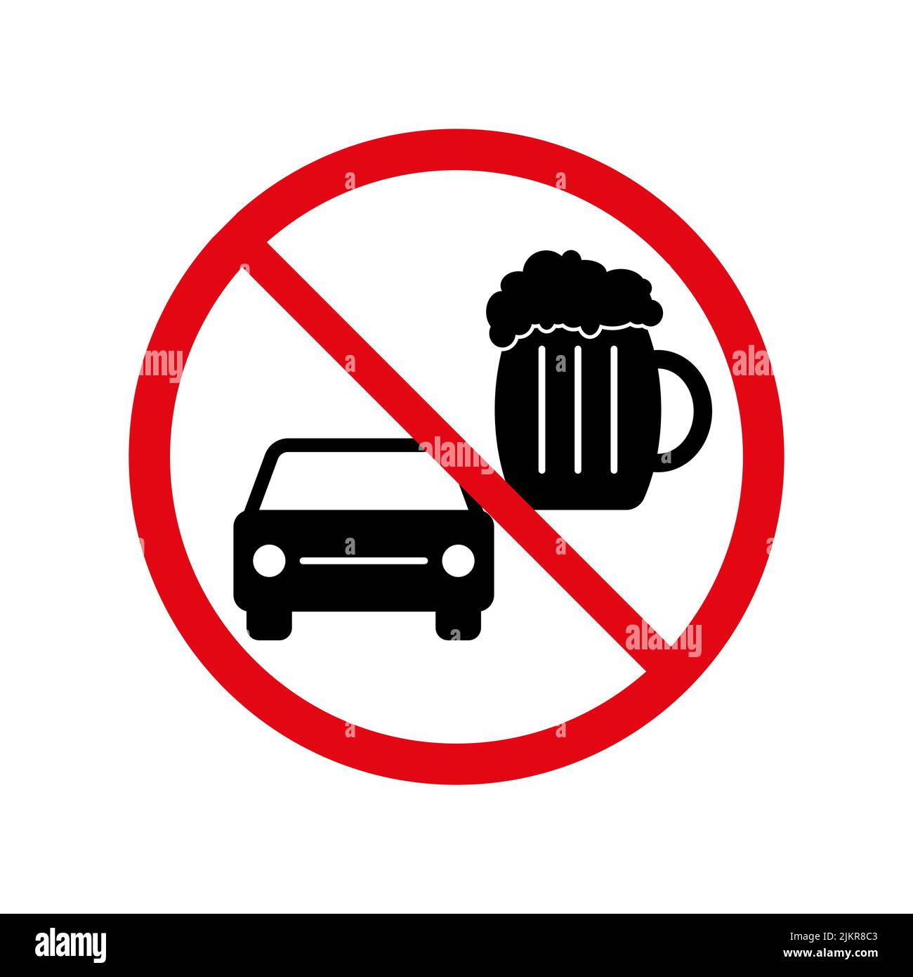 Drunk driving vector sign on white background Stock Vector Image & Art ...
