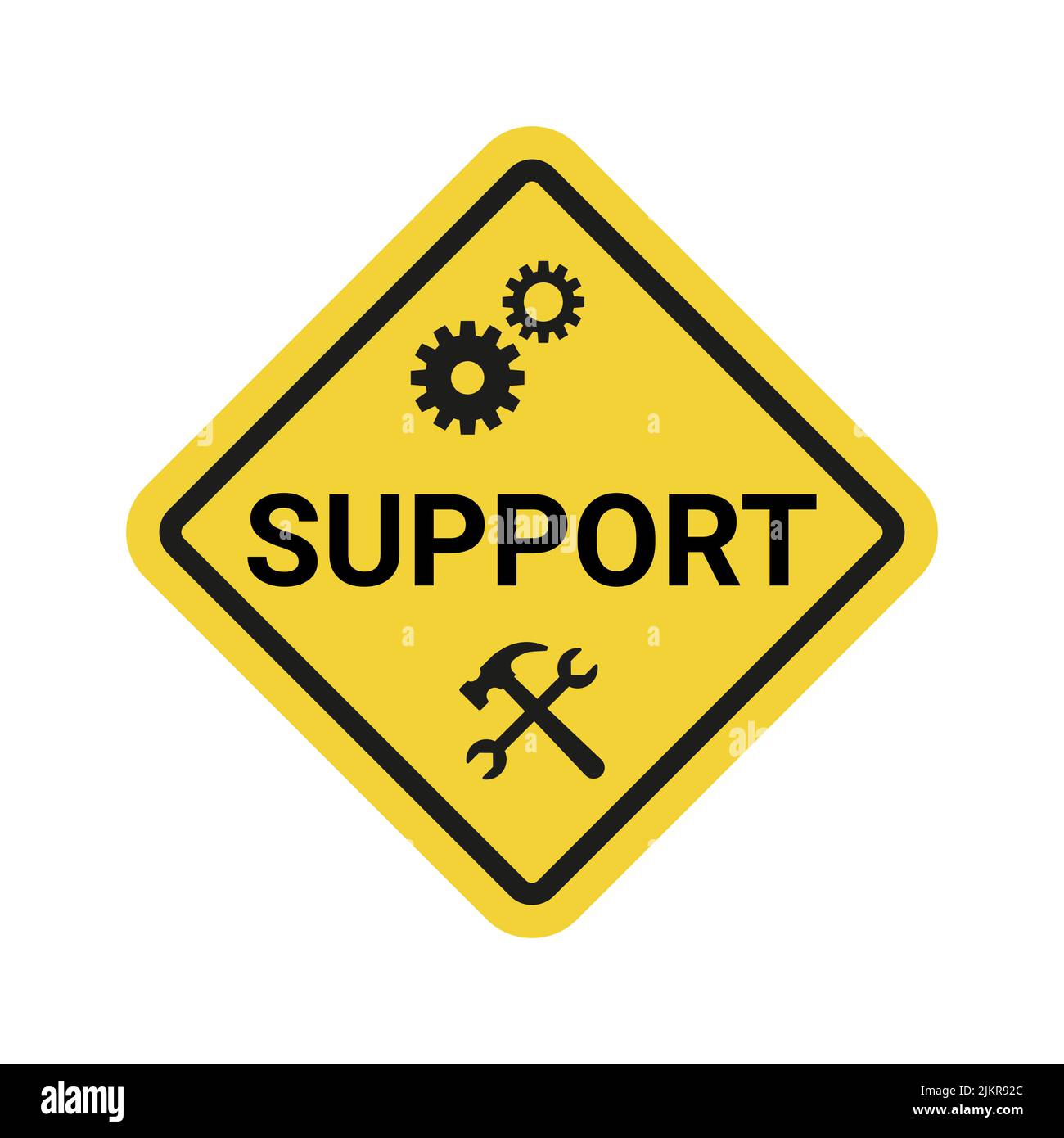 Support vector sign isolated on white background Stock Vector Image ...