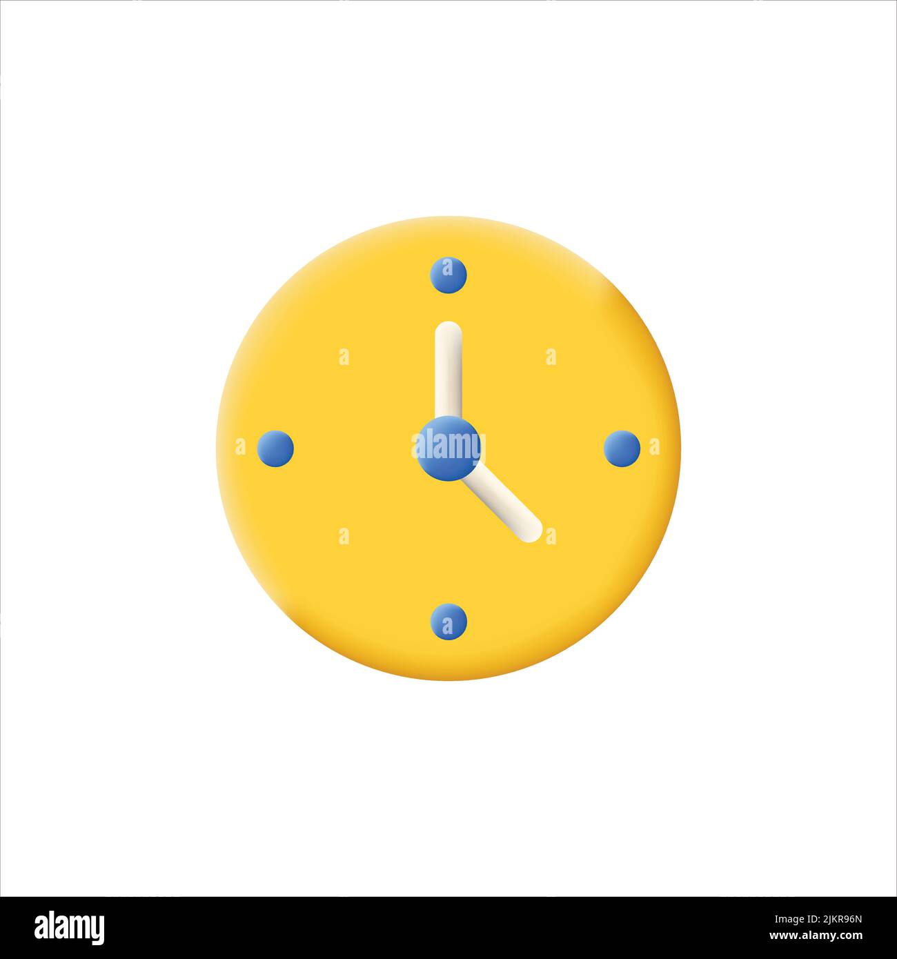 Yellow alarm clock icon isolated Stock Vector Images - Alamy