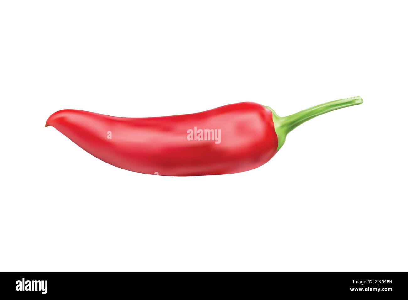 3d red chilli vector illustration isolated on white Stock Vector Image ...