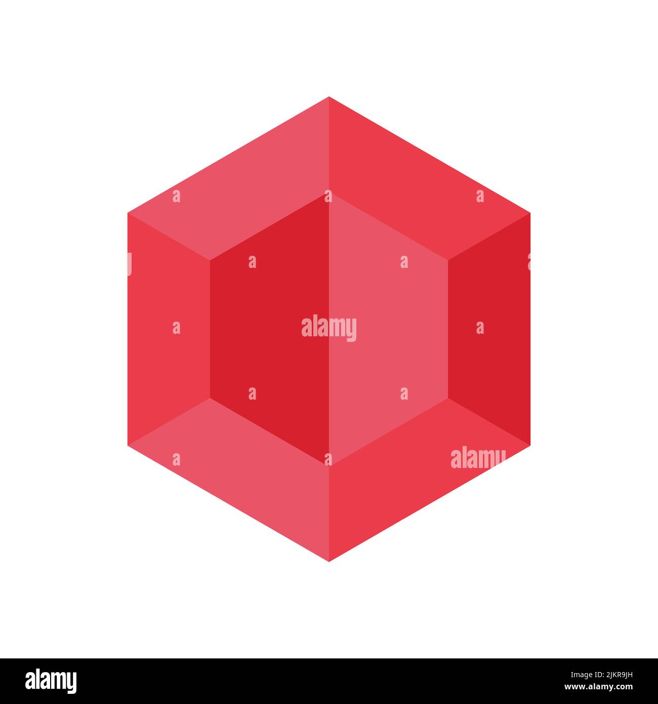 Red gem vector icon isolated on white background Stock Vector Image ...