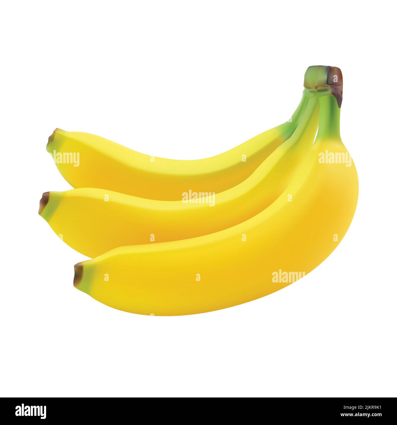 Realistic banana bunch isolated Cut Out Stock Images & Pictures - Alamy