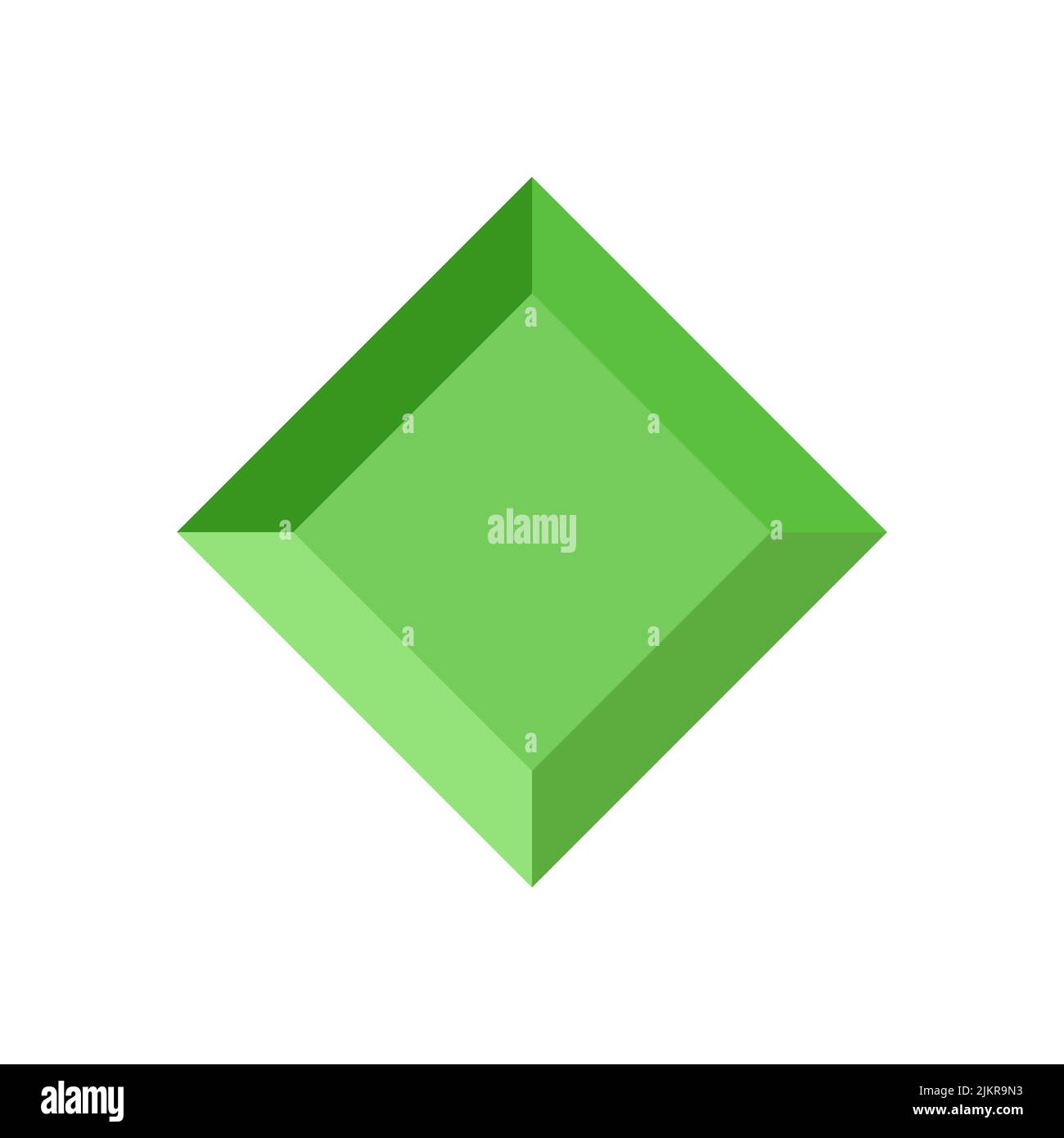 Green gem vector icon isolated on white background Stock Vector Image ...