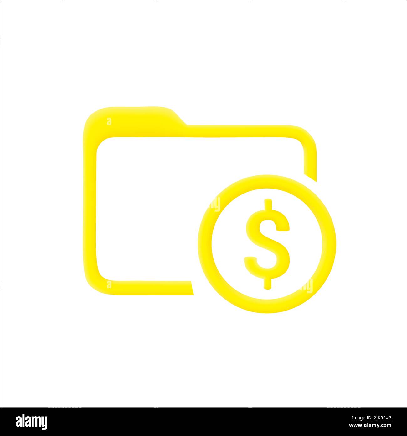 3d dollar sign folder icon isolated on white background Stock Vector ...