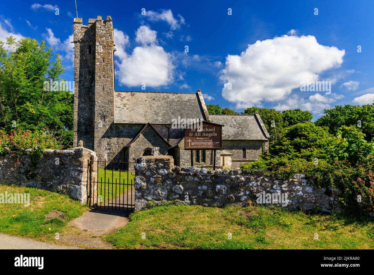 The late 13th century church of St Michael and All Angels in Bosherston ...