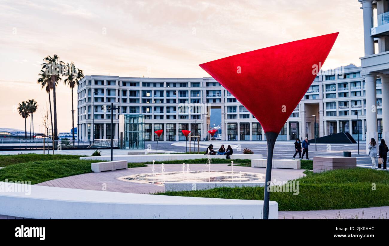 Detail of the Crescent, New Construction, Architecture. Salerno, Italy ...