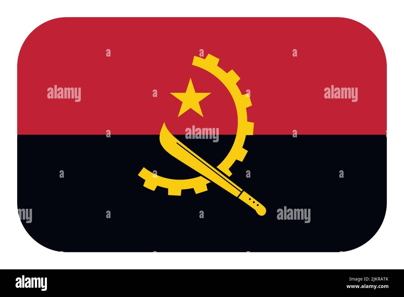 Flag of Angola. Angolan national symbol in official colors. Template ...