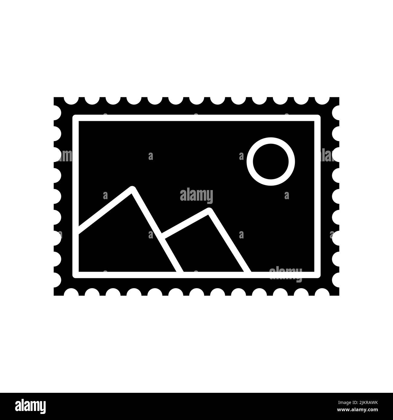 Postage stamp vector icon on white background Stock Vector Image & Art ...