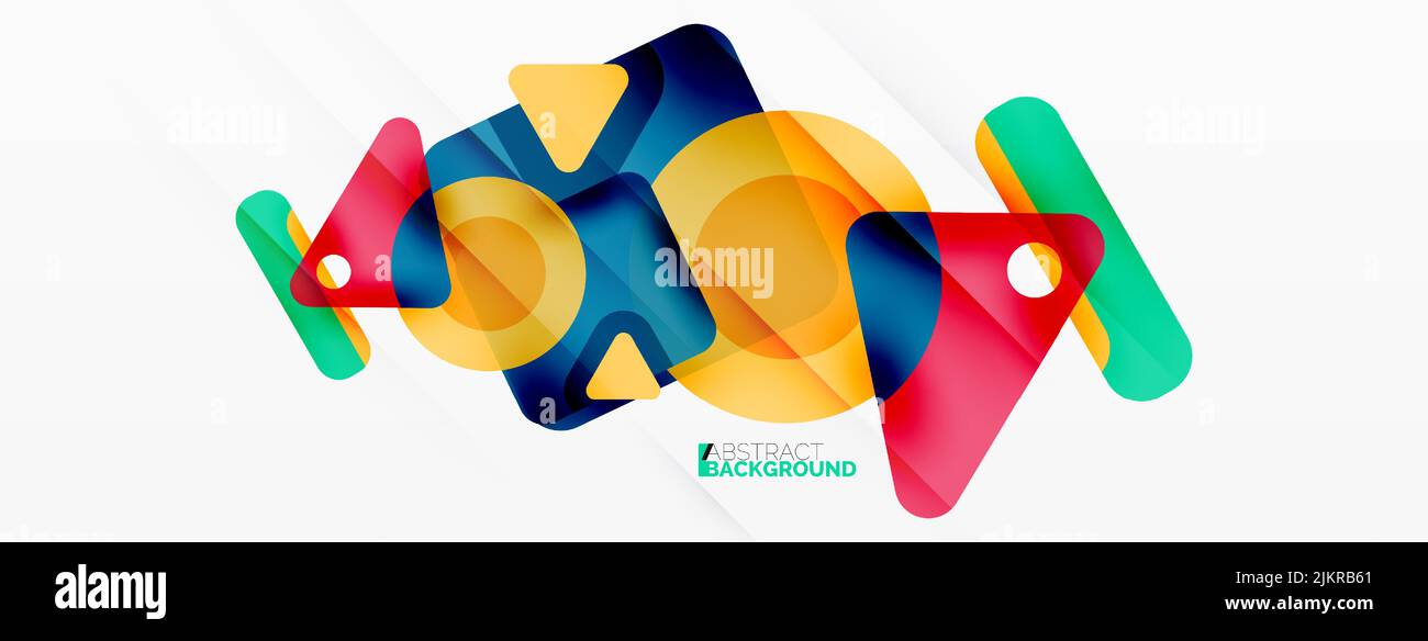 Primitive geometric shapes - line, triangle, square and circle ...