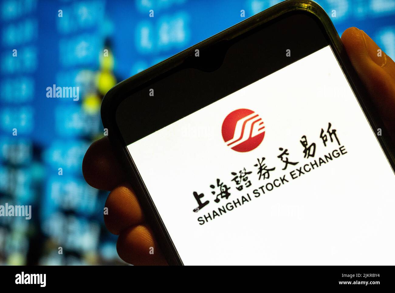 In this photo illustration, the Chinese Shanghai stock exchange index ...