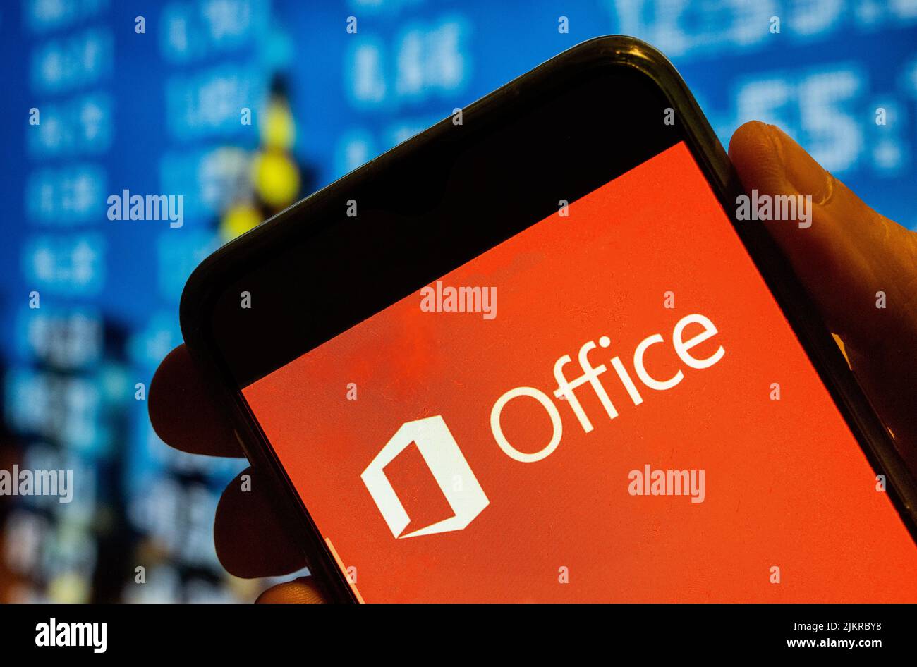 In this photo illustration, the American software multinational ...