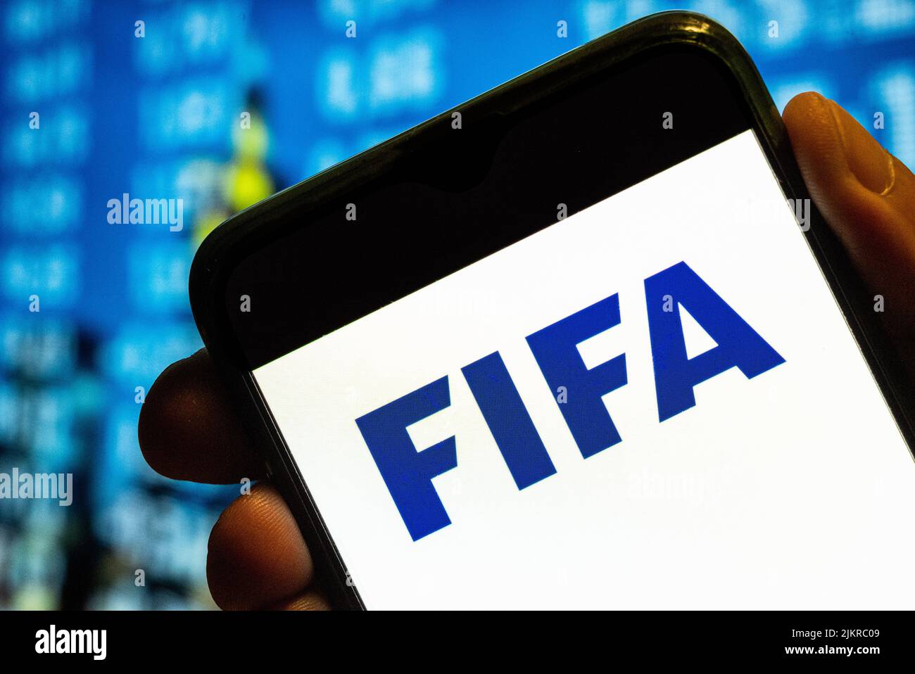 In this photo illustration, the Fédération Internationale de Football ...