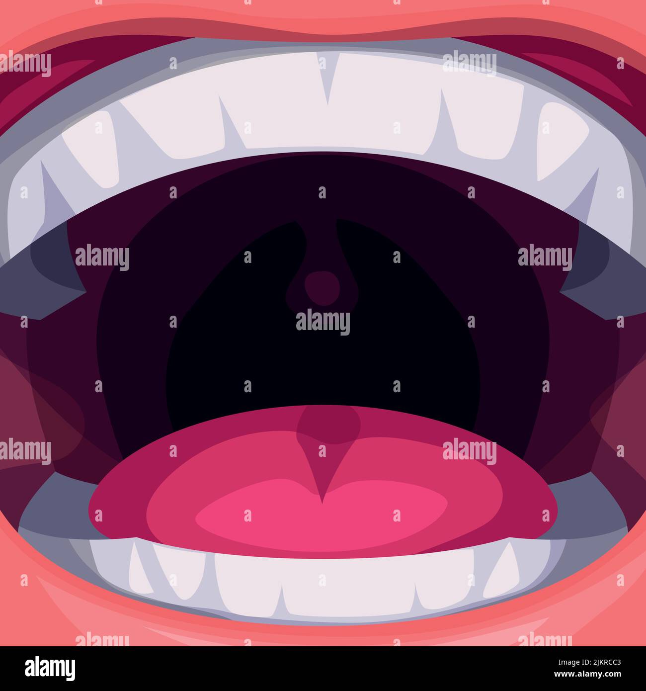 healthy cartoon open human mouth close view Stock Vector Image & Art ...