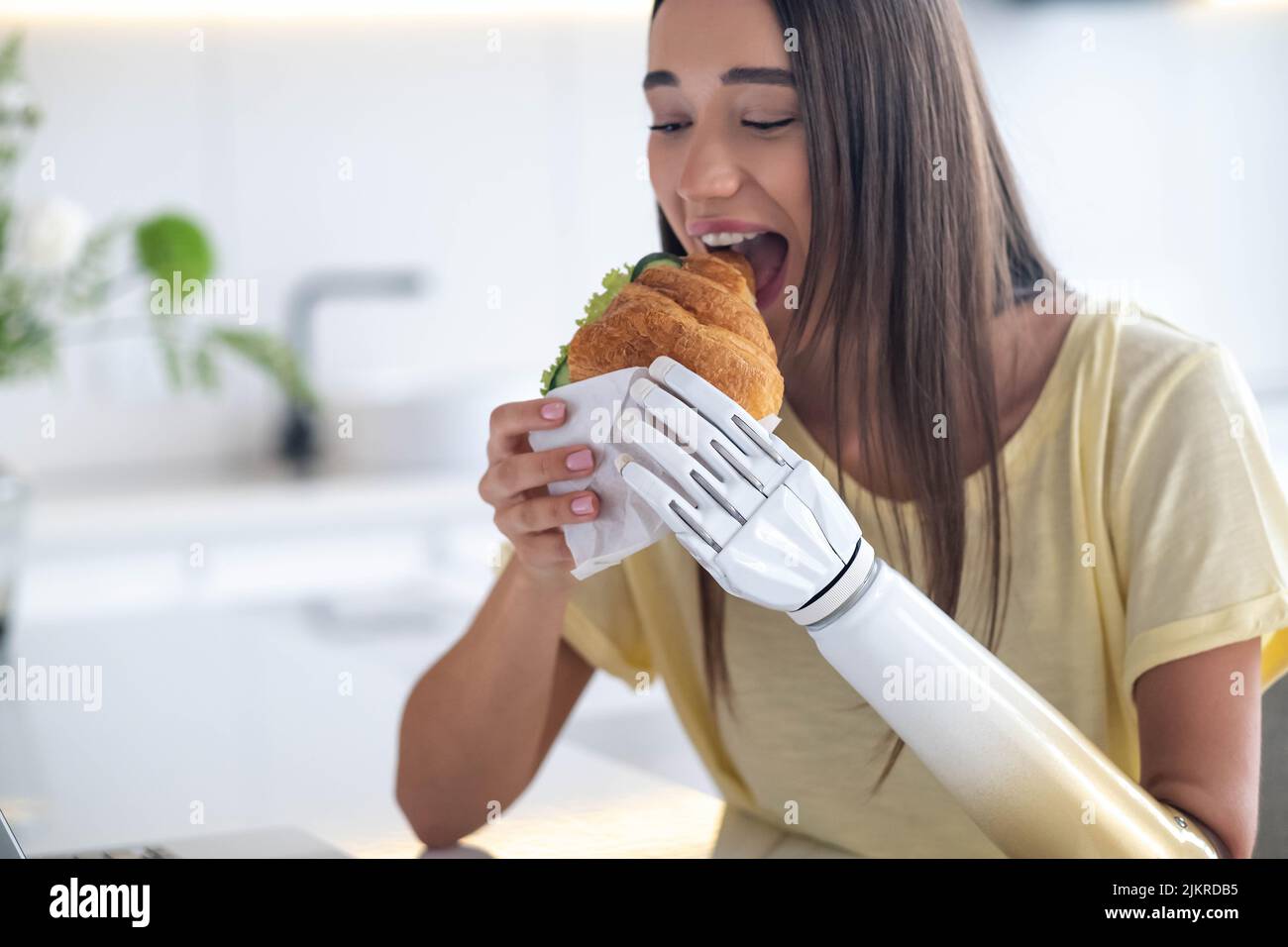 Prosthetic hand food hi-res stock photography and images - Alamy
