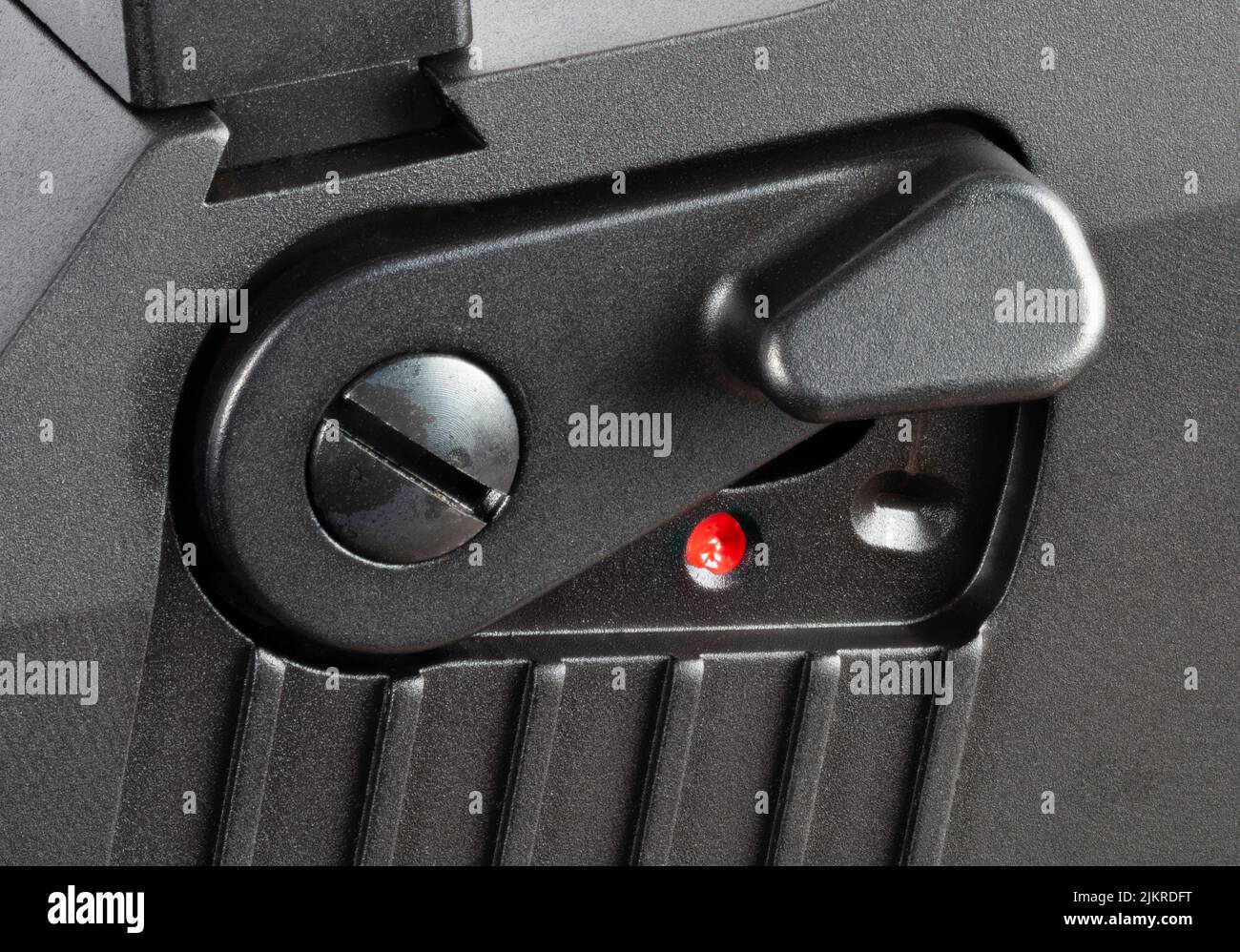 Safety off on a semi-automatic handgun making it ready to shoot Stock ...