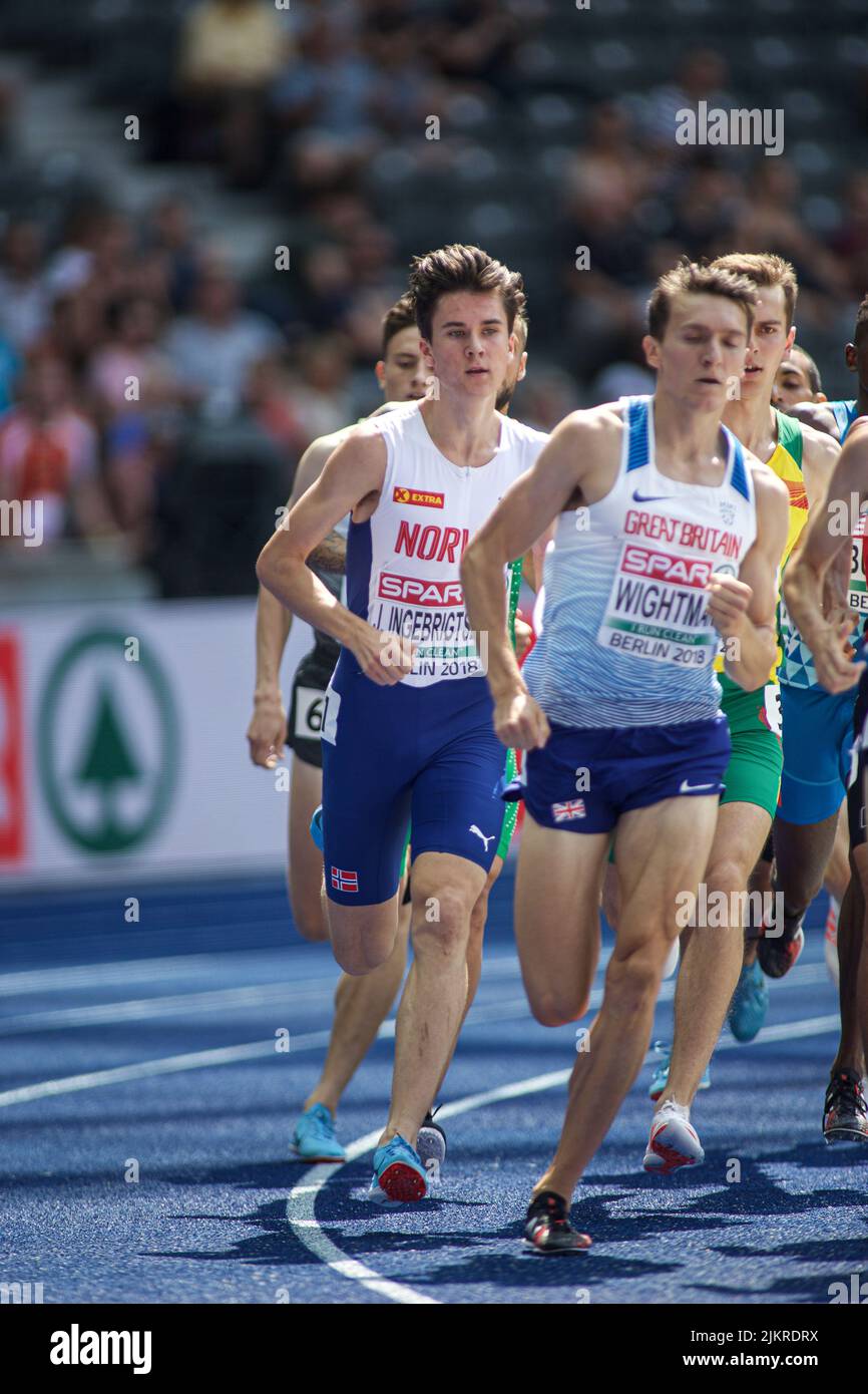 Jakob Ingebrigtsen participating in the 1500 meters at the European ...