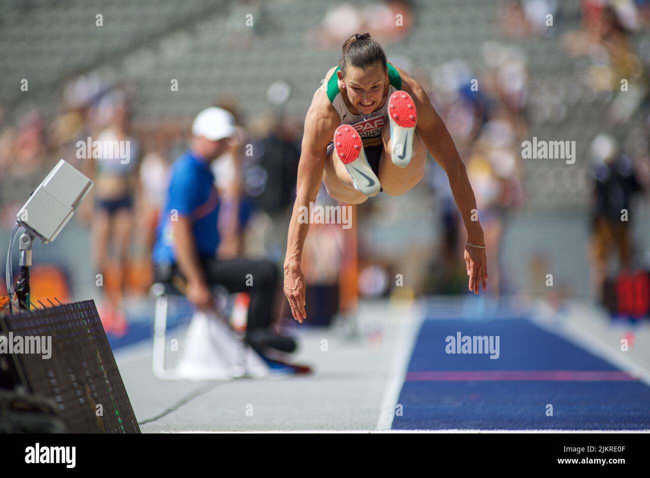 Aleksandra Nacheva participating in the triple jump at the European ...