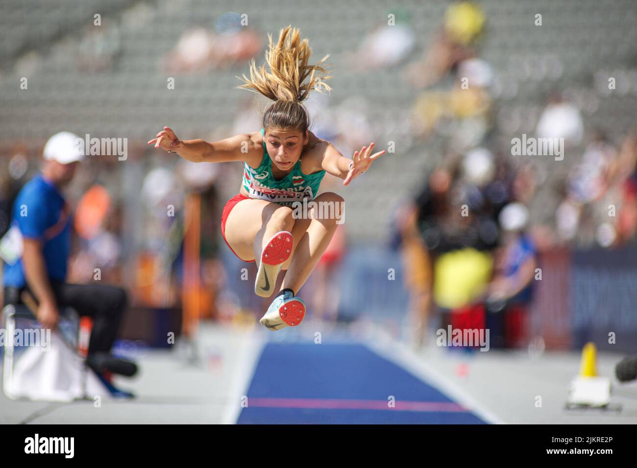 Aleksandra Nacheva participating in the triple jump at the European ...