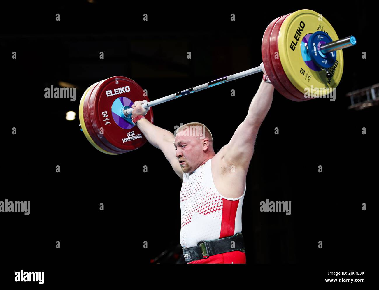 England's Andy Griffiths during the Men’s 109kg Final at The NEC on day ...