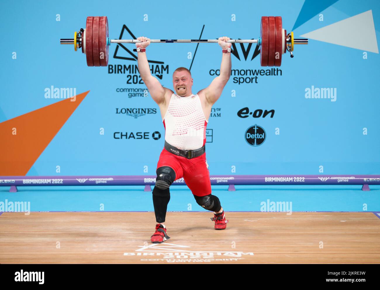 England's Andy Griffiths during the Men’s 109kg Final at The NEC on day ...