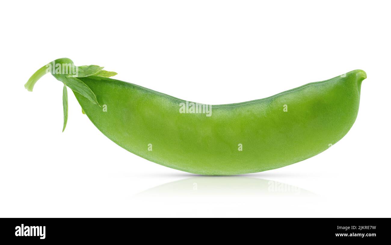 Fresh green pea pod isolated on white background. Design element Stock ...