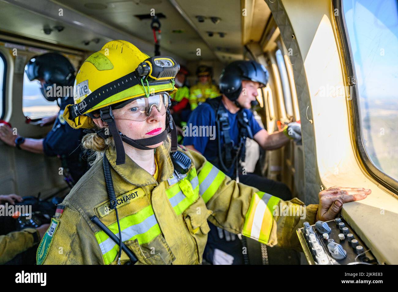 Bad Schandau, Germany. 03rd Aug, 2022. Julia Richardt, volunteer ...