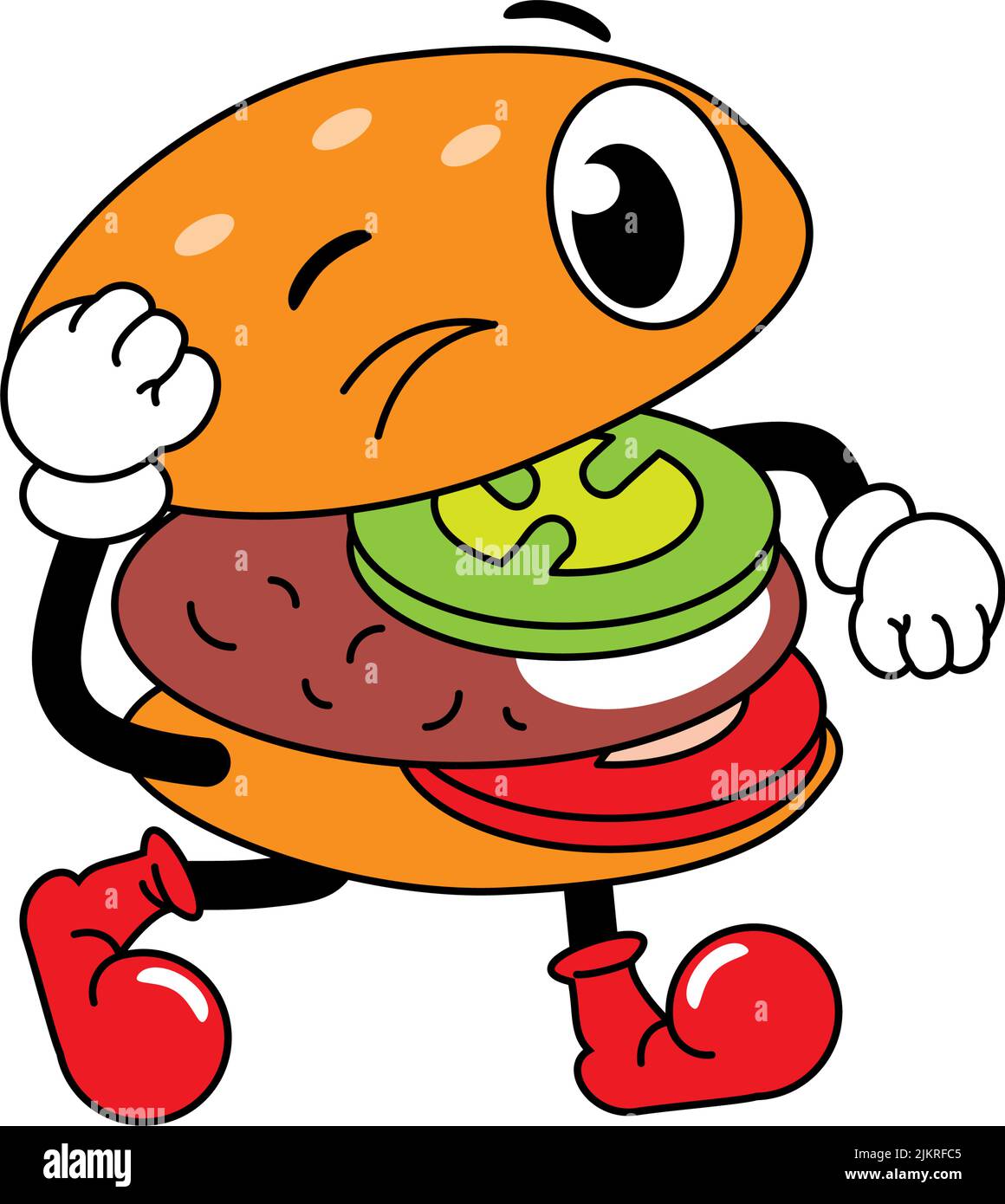 burger traditional cartoon Stock Vector Image & Art - Alamy