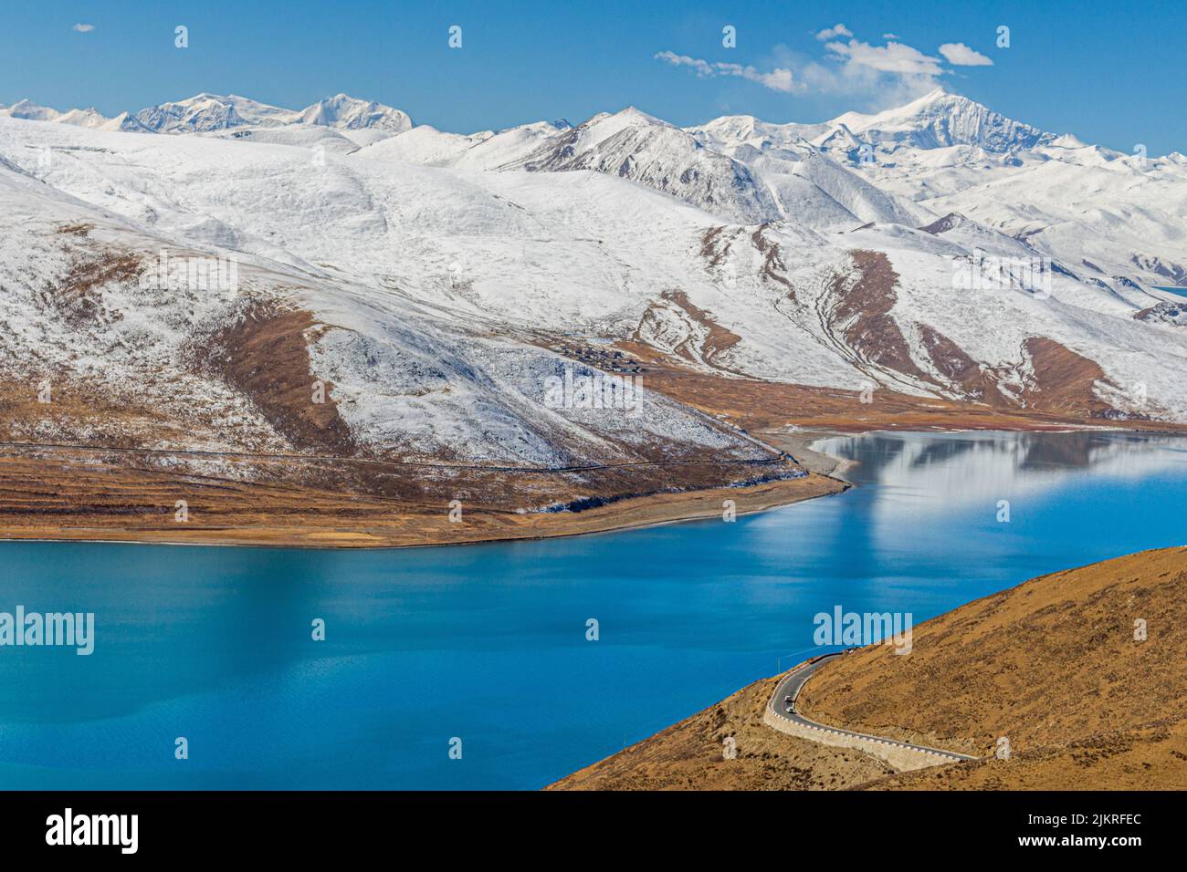 Yamdrok lake is a freshwater lake located in Nangartse County, Shannan ...