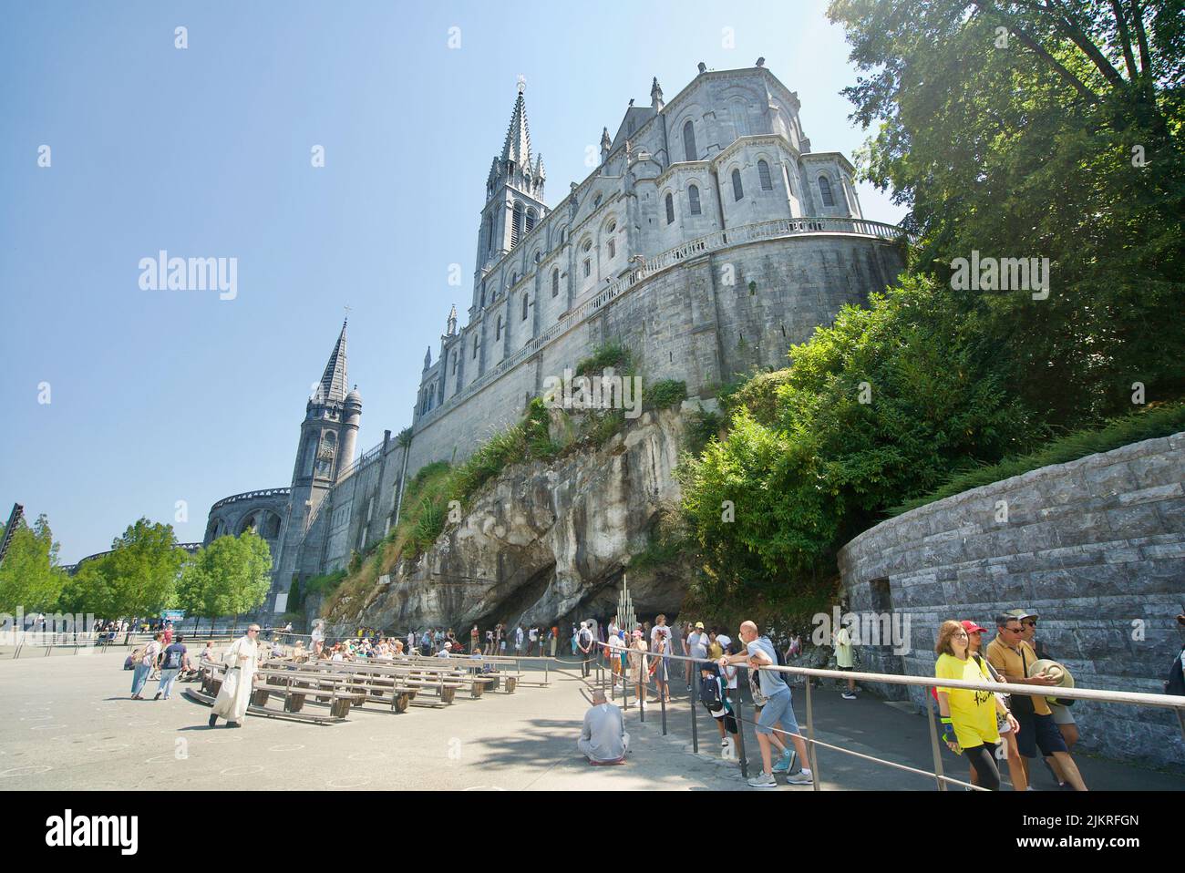 Sanctuaires Notre-Dame de Lourdes, a Catholic pilgrimage site in the ...
