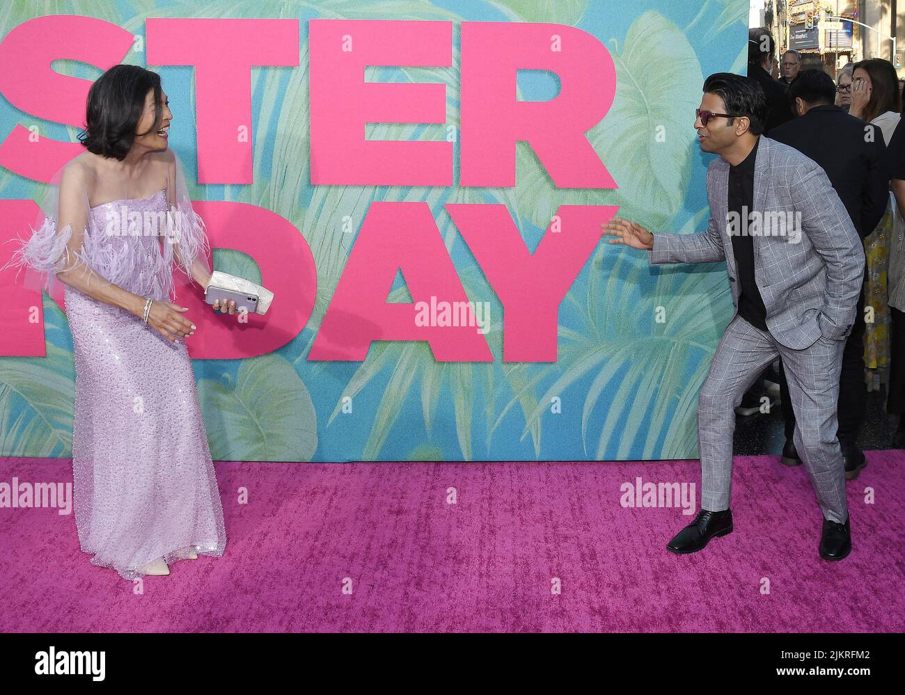 (L-R) Lydia Gaston and Asif Ali at the Universal Pictures' EASTER ...
