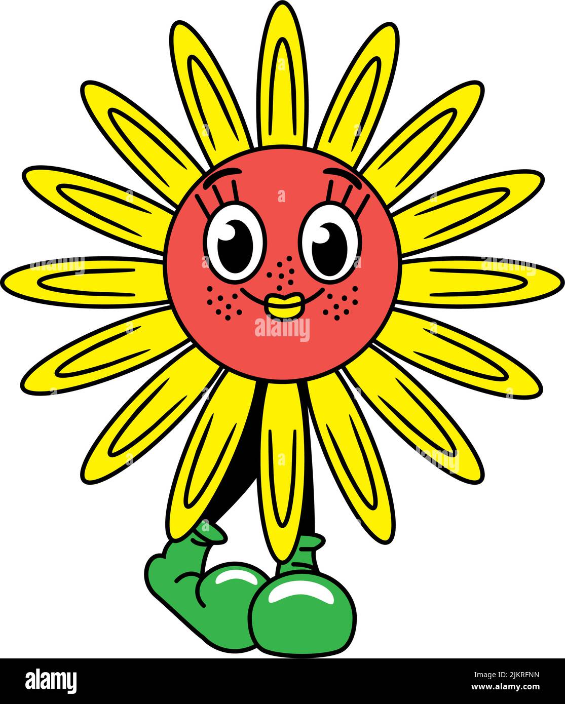 flower traditional cartoon Stock Vector Image & Art - Alamy