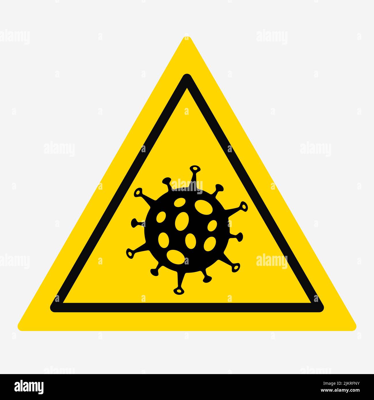 Icon of the possibility of infection with a virus. Danger. Do not enter ...