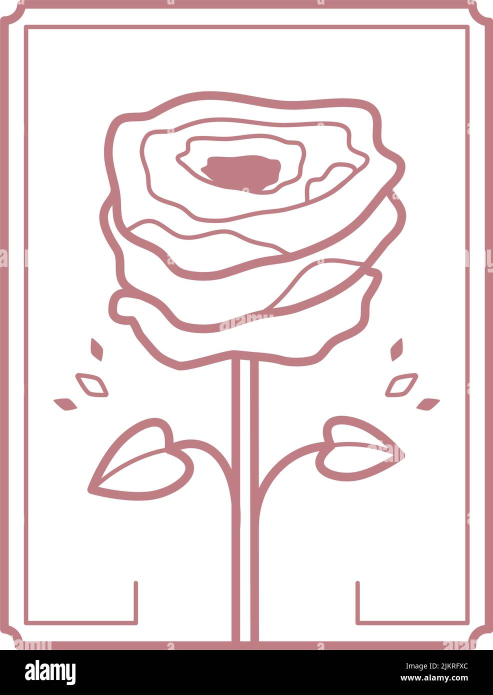 flower rose label Stock Vector Image & Art - Alamy