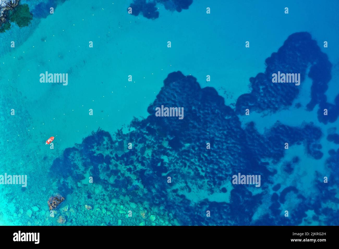 Corfu island.View from above. Drone photography.View from air on ...