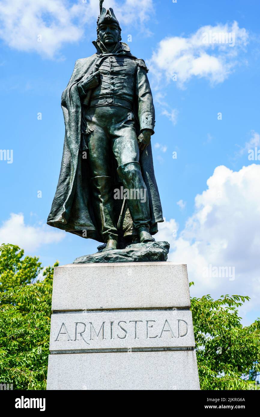 Baltimore, MD, USA – August 2, 2022: The statue of General George ...