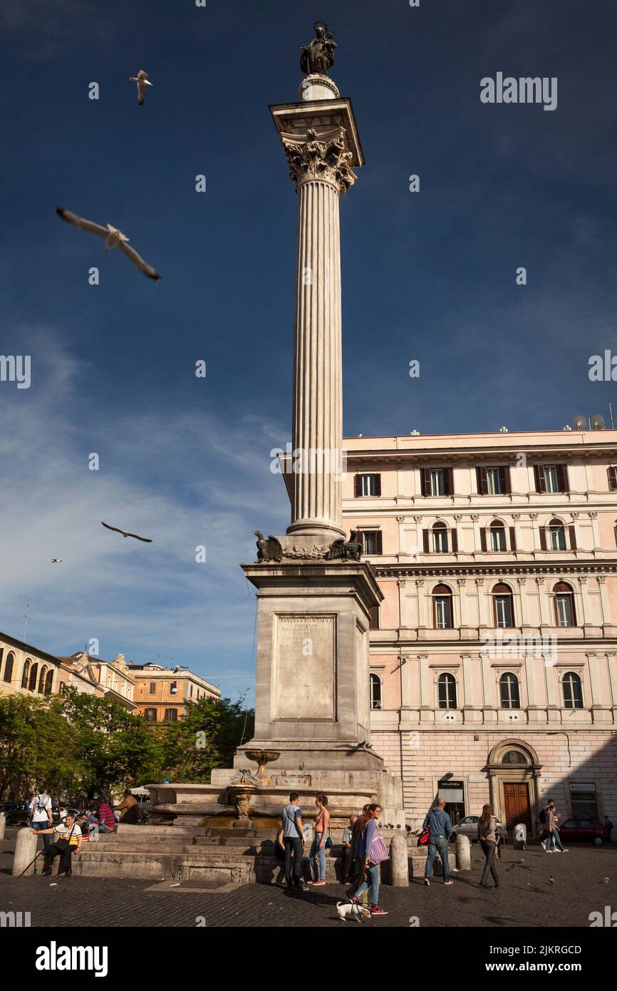 The Virgin Column in Piazza of Santa Maria Maggiore, Rome Stock Photo ...