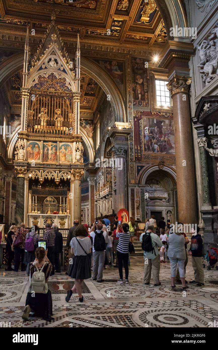 High altar and Gothic ciborium of the Archbasilica of Saint John ...