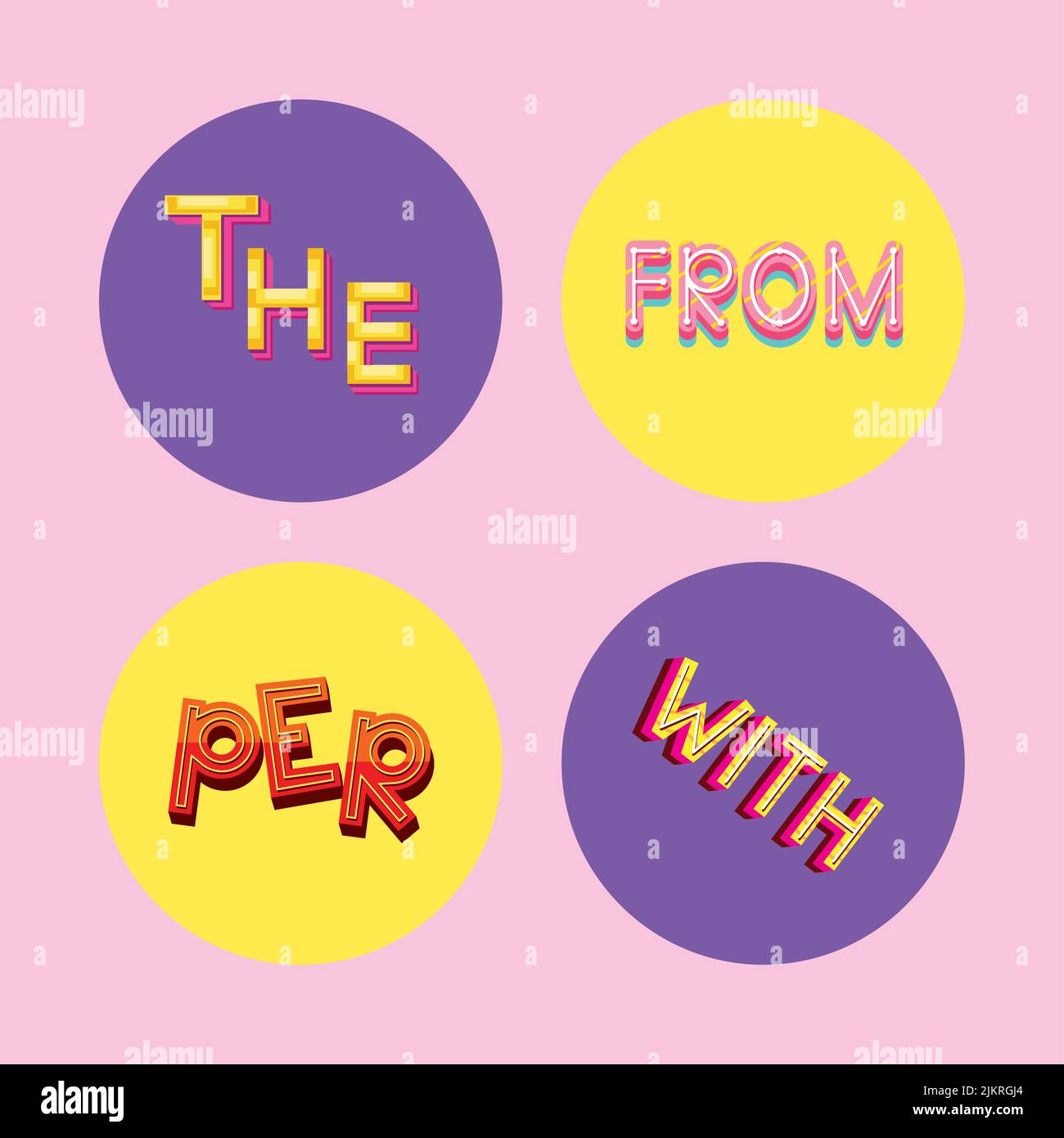 icon set catchwords Stock Vector Image & Art - Alamy