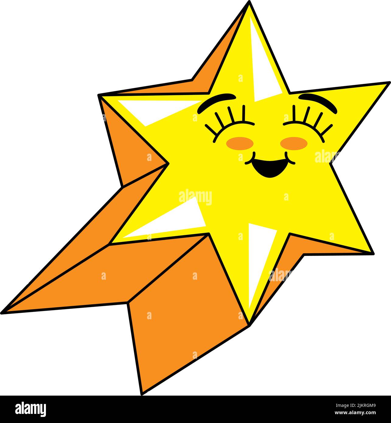 shooting star traditional cartoon Stock Vector Image & Art - Alamy